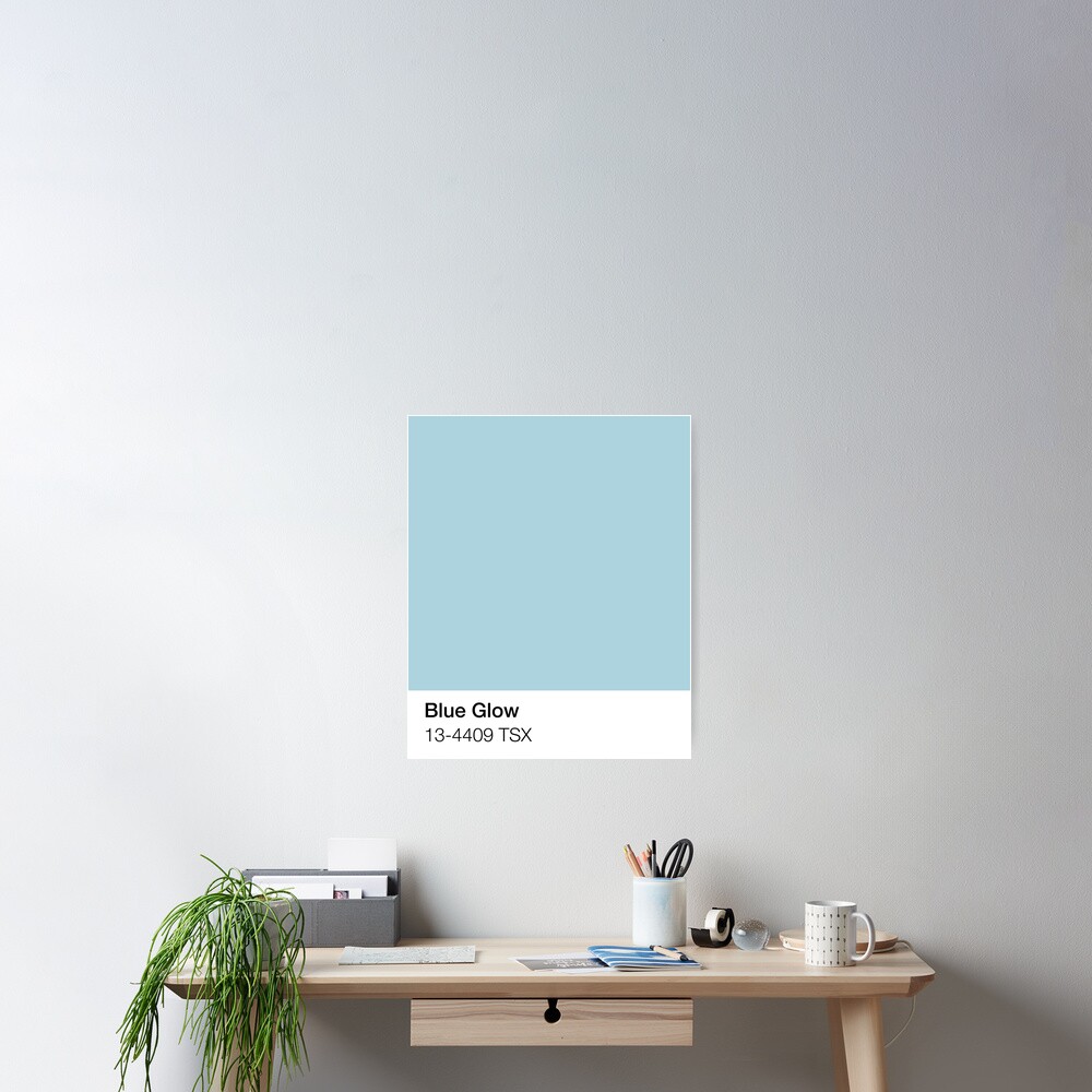 "Blue Glow Pantone Color Swatch" Poster for Sale by Laurenalexc | Redbubble