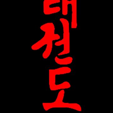 "Red Taekwondo (Korean)" Sticker for Sale by Totalcombatives | Redbubble