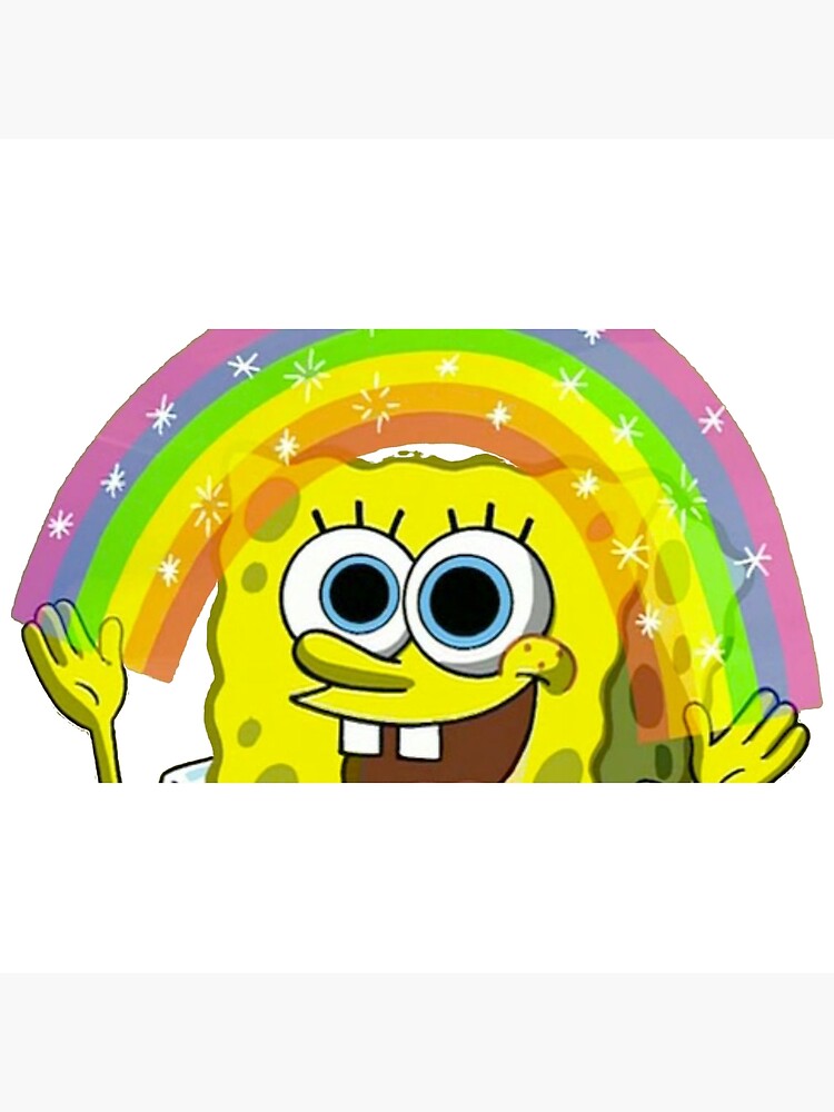 "spongebob rainbow hands sticker " Poster for Sale by thedrynoodle ...