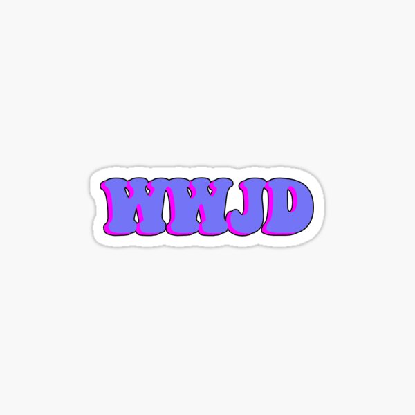 "what would jesus do WWJD vsco sticker" Sticker by meghancrain | Redbubble