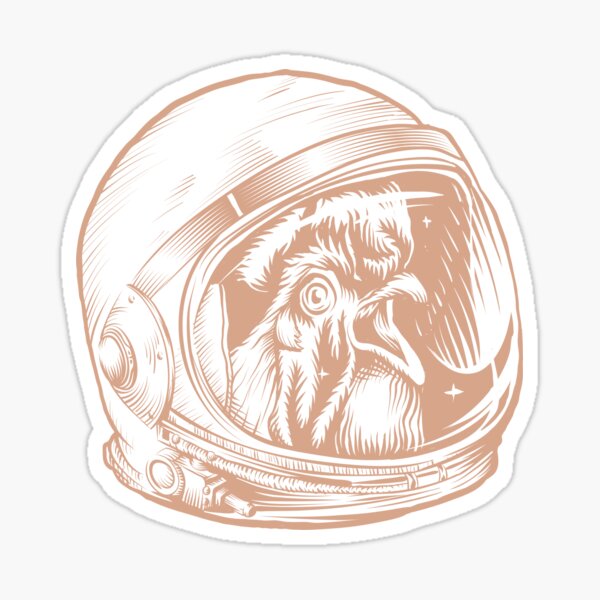 "Astro-Chicken" Sticker for Sale by XploreSpaceCo | Redbubble