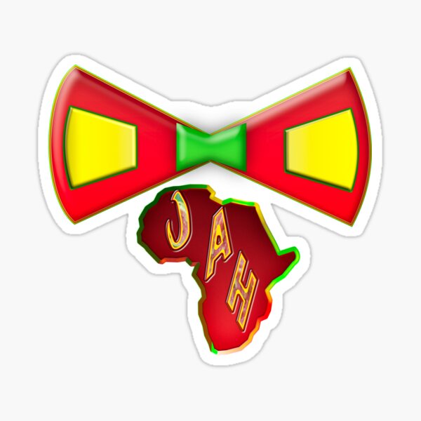 " COOL BOW TIE IN THE COLORS OF THE RASTA FLAG JAH AFRICA" Sticker by ...