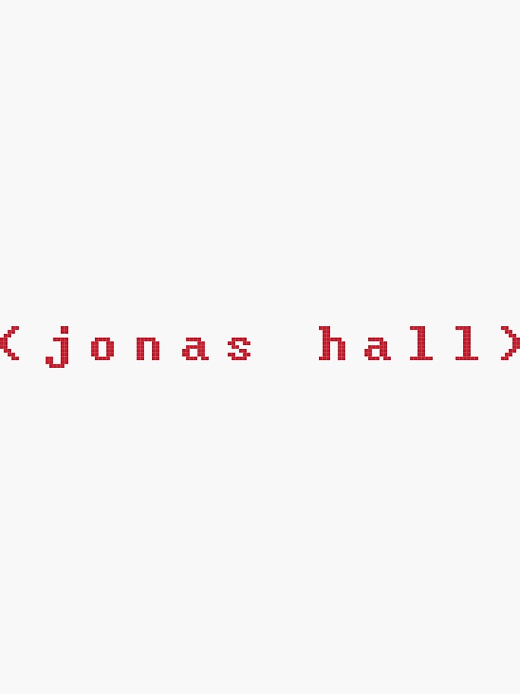 "Jonas Hall Pixelated" Sticker by DenimDaffodils | Redbubble