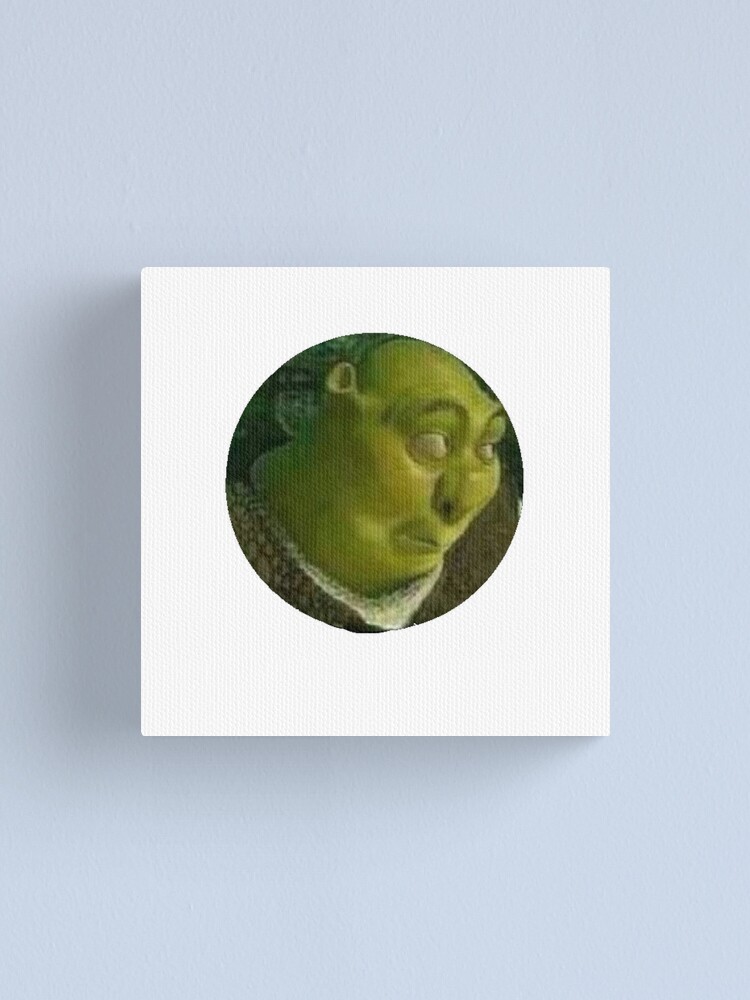 "Shrek holding in laugh face(Meme)" Canvas Print by Noanoa7196 | Redbubble