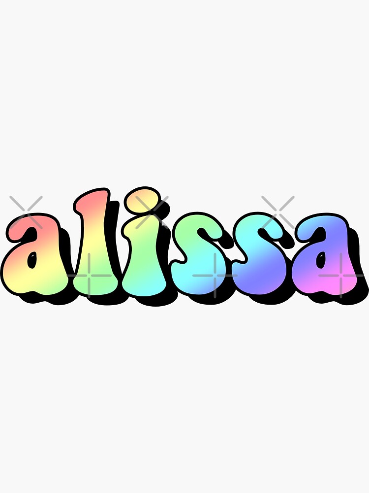 "aesthetic rainbow alissa name" Sticker for Sale by STAR10008 | Redbubble