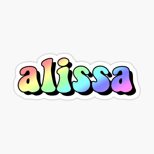 "aesthetic rainbow alissa name" Sticker for Sale by STAR10008 | Redbubble