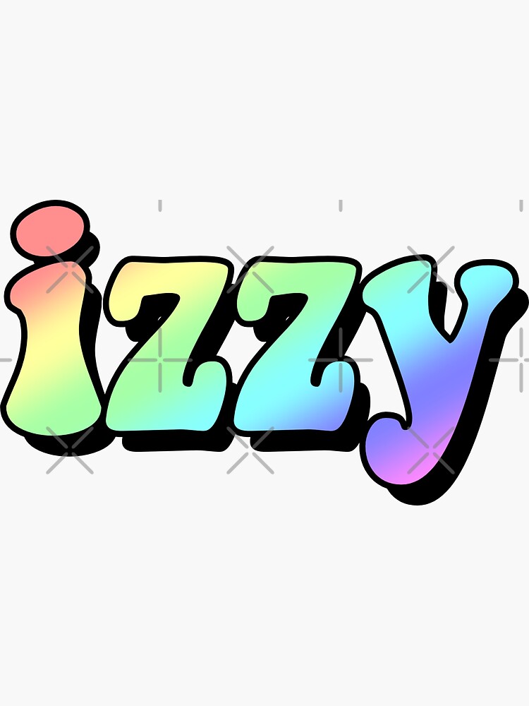 "aesthetic rainbow izzy name" Sticker for Sale by STAR10008 | Redbubble