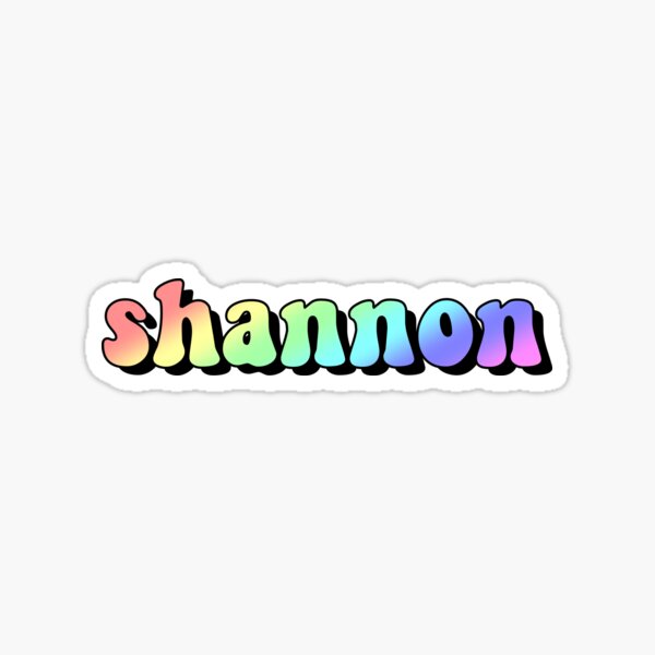 "aesthetic rainbow shannon name" Sticker by STAR10008 | Redbubble
