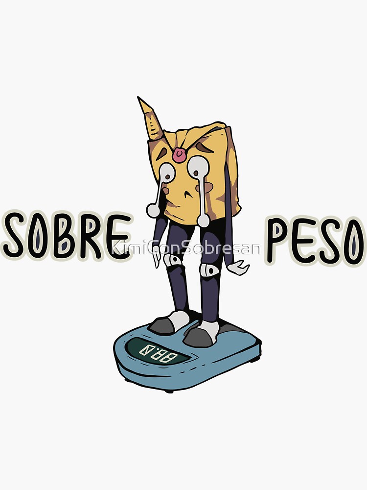 "Overweight" Sticker for Sale by KimiConSobresan | Redbubble