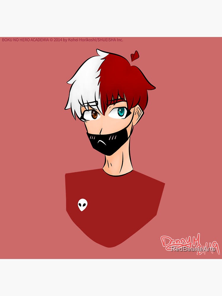 "Todoroki Mask" Sticker for Sale by RedBeanieArts | Redbubble