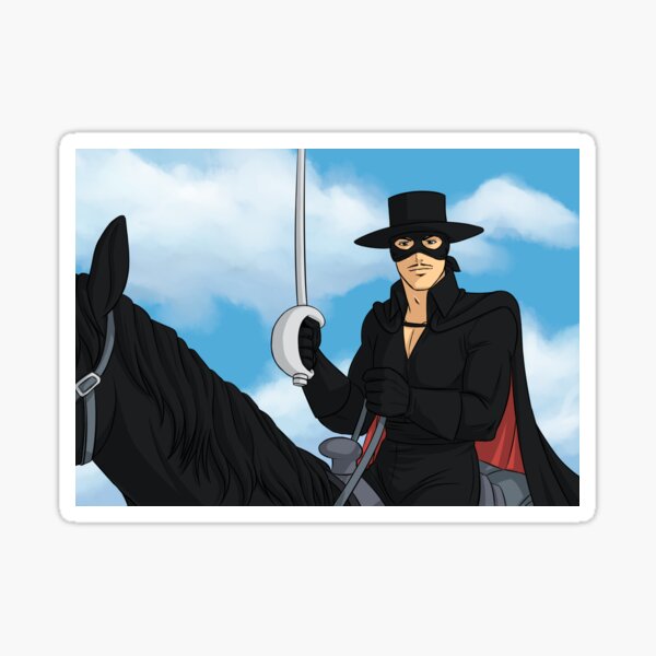 "Zorro redraw" Sticker by Sora-Almasy | Redbubble