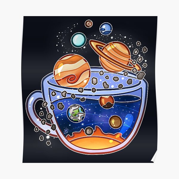 "Solar System Tea" Poster for Sale by heysoleilart | Redbubble