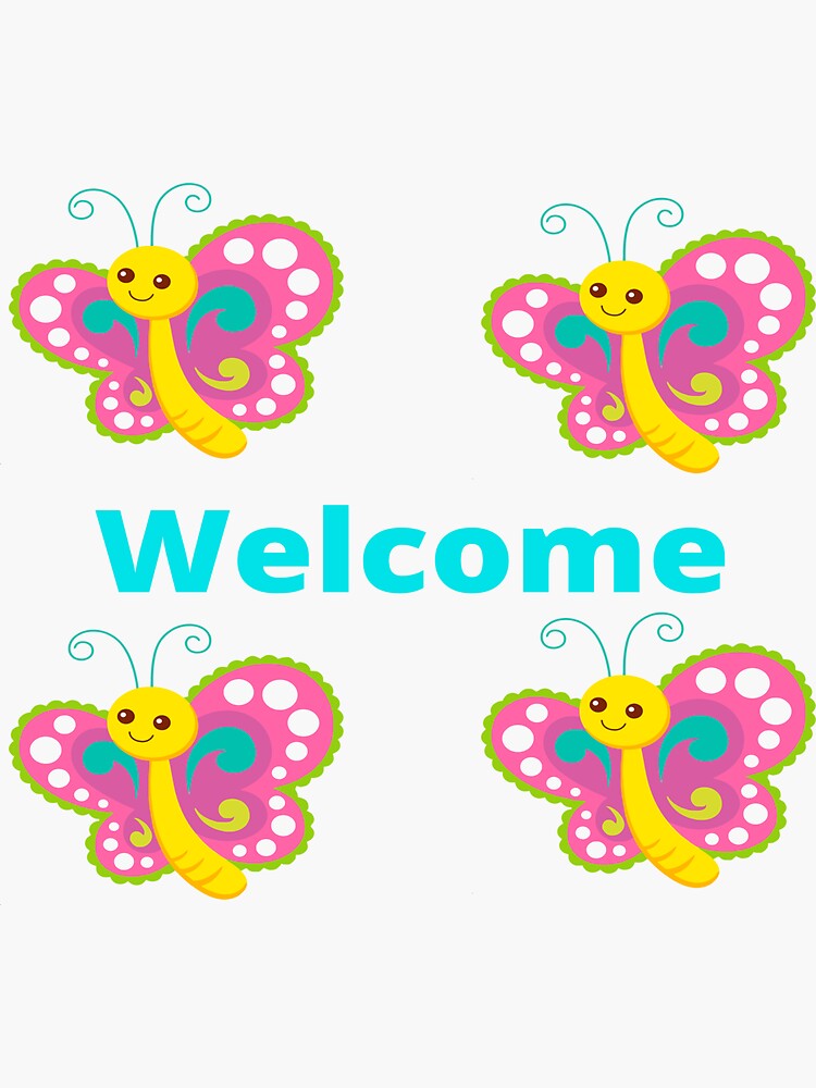 "Welcome" Sticker for Sale by metamorfosis | Redbubble