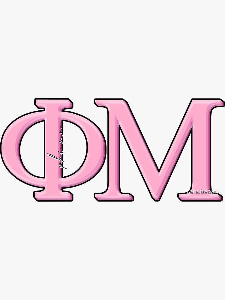 "Phi Mu" Sticker by renabeban | Redbubble
