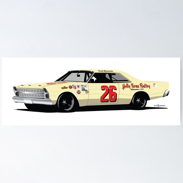 "1966 Junior Johnson Ford Galaxie" Poster for Sale by John Jenkins ...