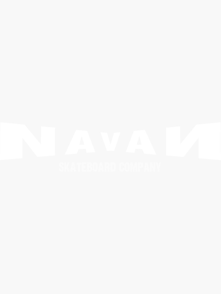 "Navan White Small Logo" Sticker for Sale by Patbubble | Redbubble