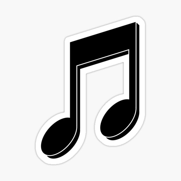"Music Note (Black)" Sticker by thedrumstick | Redbubble