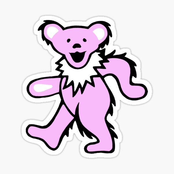"Pink Bear" Sticker for Sale by NicholasForbes | Redbubble