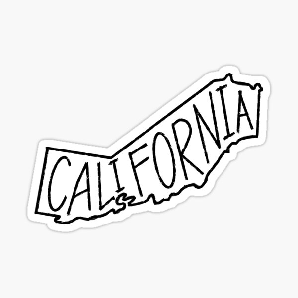 "california state outline" Sticker by Kj-Juliet | Redbubble