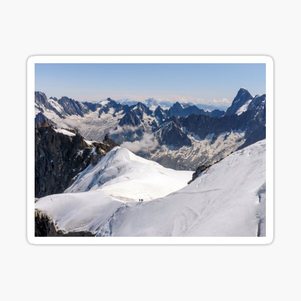 "View from the Aiguille du Midi, French Alps." Sticker for Sale by ...