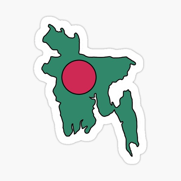 "bangladesh flag map sticker" Sticker for Sale by sereneg00 | Redbubble