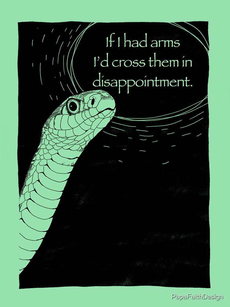 "Disappointed Snake Saying Illustration " Sticker for Sale by ...