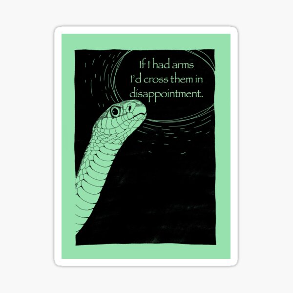 "Disappointed Snake Saying Illustration " Sticker for Sale by ...