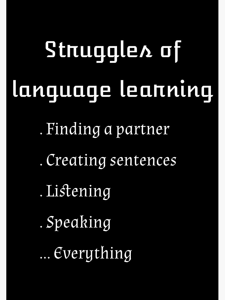 "Struggles of language learning" Sticker by MyRussianArt | Redbubble