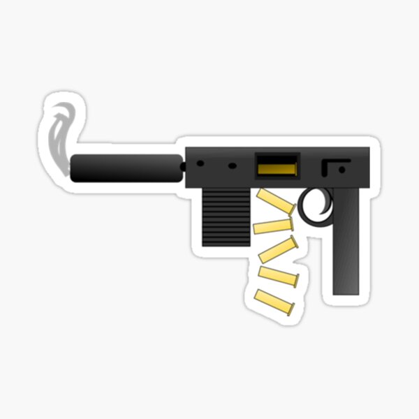 "uzi gun ak47 rifle mack10 kalashnikov" Sticker for Sale by crazytocool ...