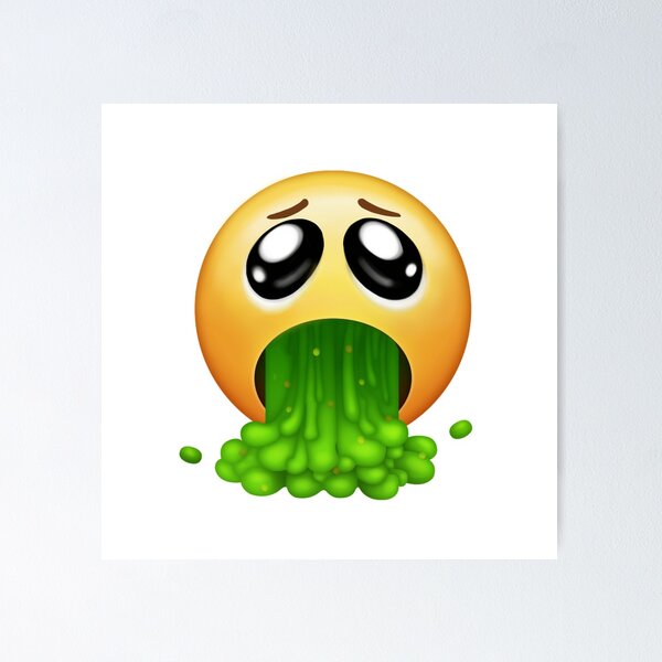 "Melting Pleading Eyes Puke Emoji" Poster for Sale by Ed-donkulous ...