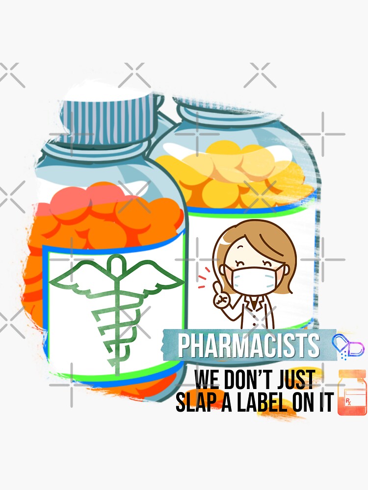 "Pharmacist " Sticker for Sale by diysim | Redbubble