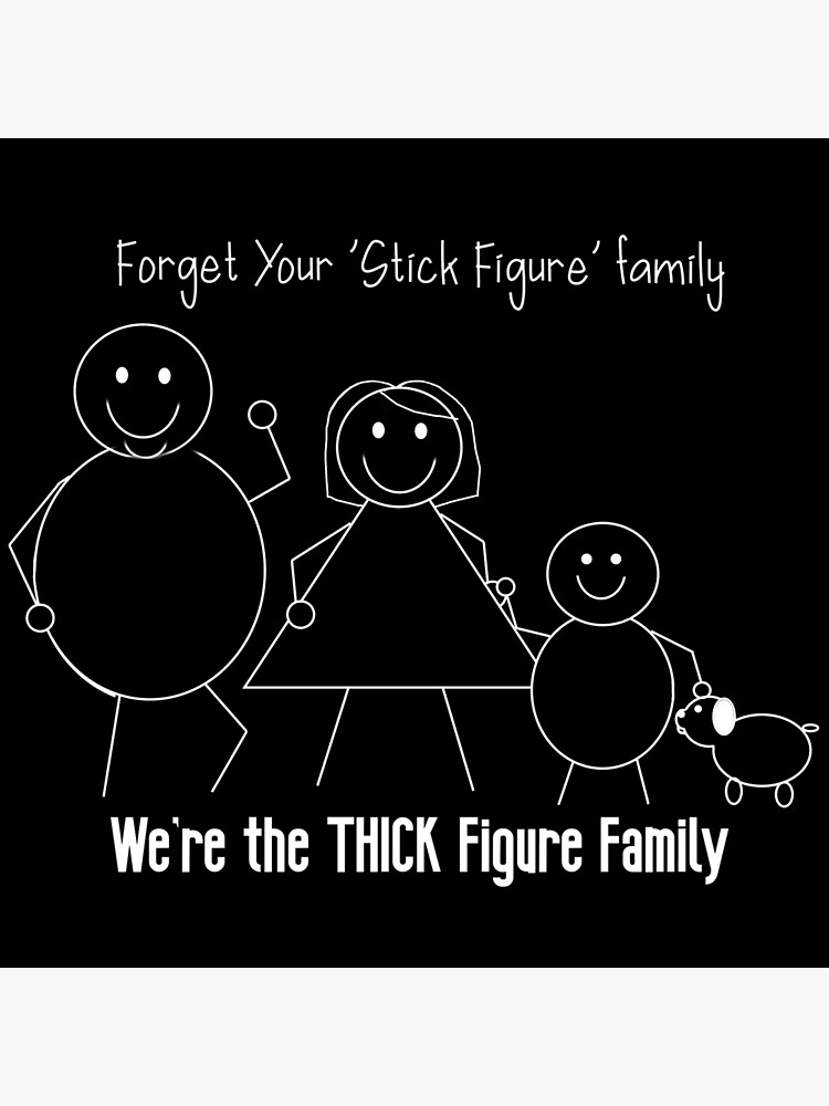 "Funny Fat People Stick Figure Family" Poster for Sale by WithLoveL ...