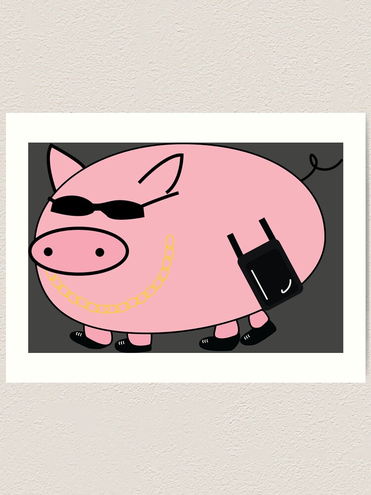"Eshay Pig" Art Print for Sale by StefanCgraphics | Redbubble
