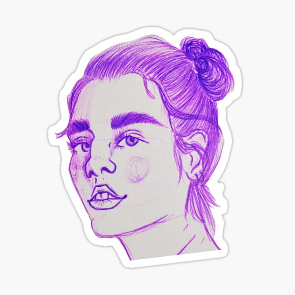 "Purple Girl" Sticker by ashty21 | Redbubble