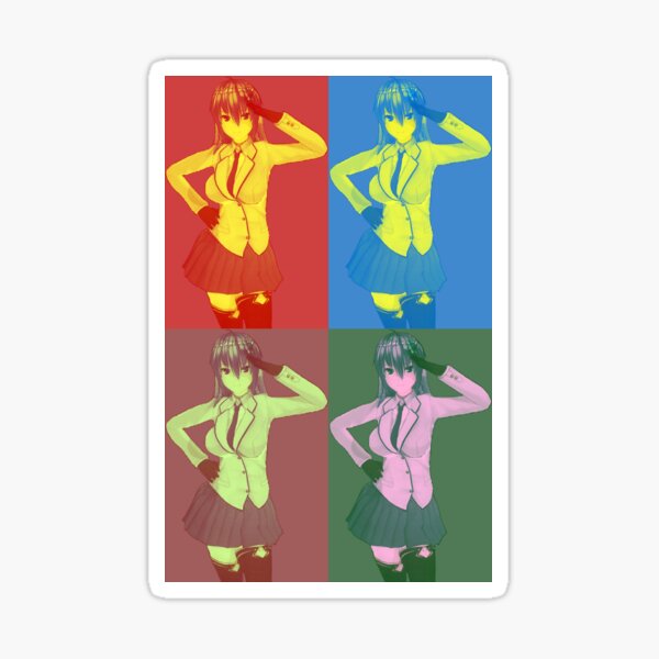 "Kawaii Moongirl Waifu (4 Patterns) Design" Sticker for Sale by ...