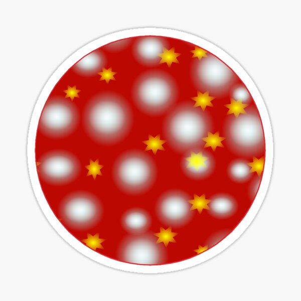"red dot star circle snow green background" Sticker for Sale by ...