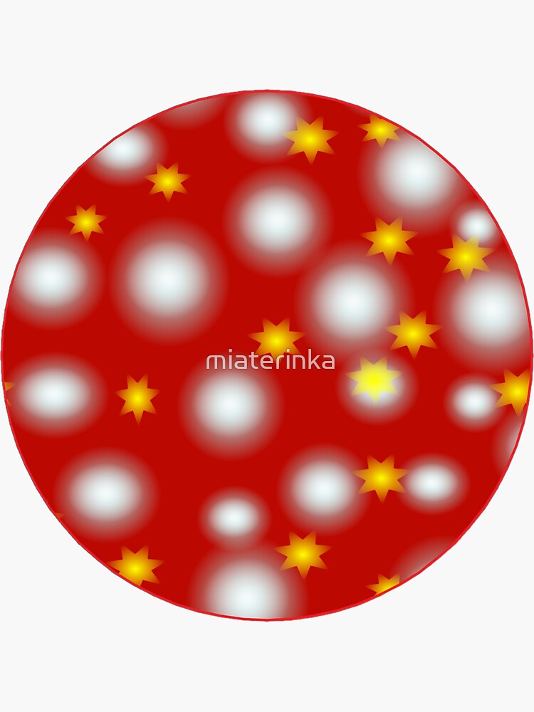 "roter Punkt Sternkreis schneeroter Hintergrund" Sticker von miaterinka ...