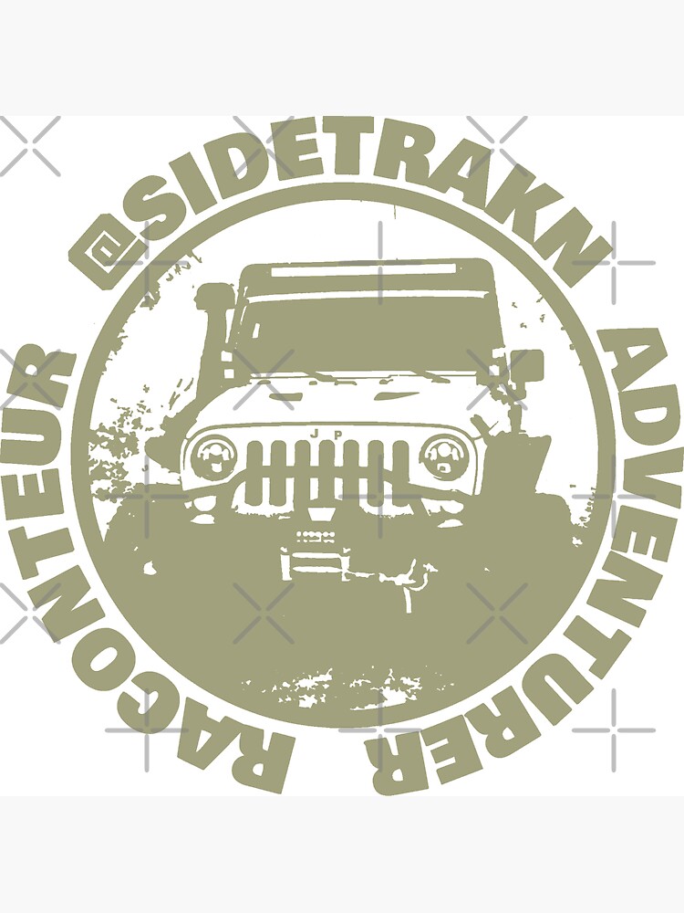 "Sidetrakn Khaki Logo" Sticker by Sidetrakn | Redbubble