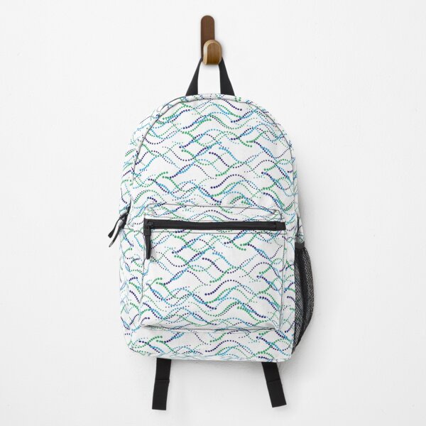 "dotted sea waves pattern in light color" Backpack by rysunki-malunki ...