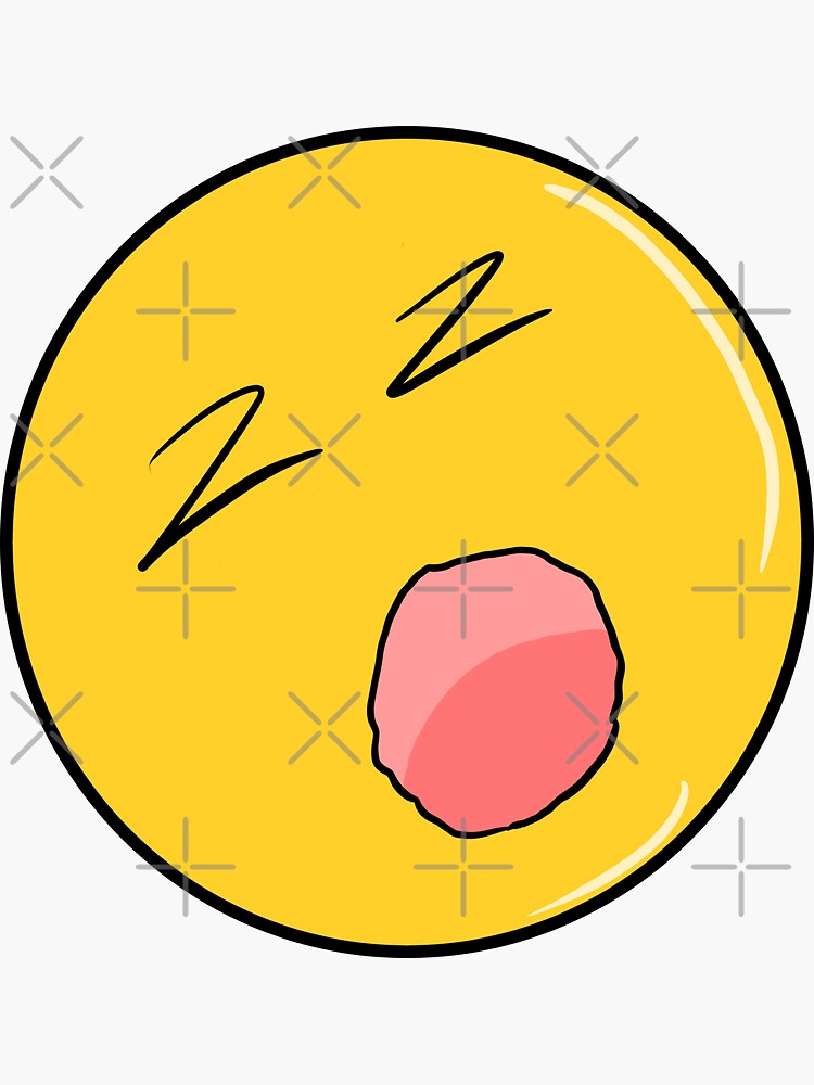 "Just wake up emoji " Sticker for Sale by Pixel-gor | Redbubble