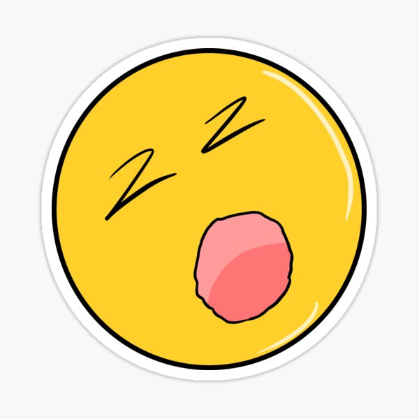 "Just wake up emoji " Sticker for Sale by Pixel-gor | Redbubble