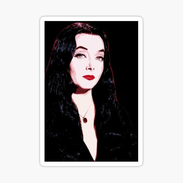 "morticia" Sticker for Sale by boxspring | Redbubble