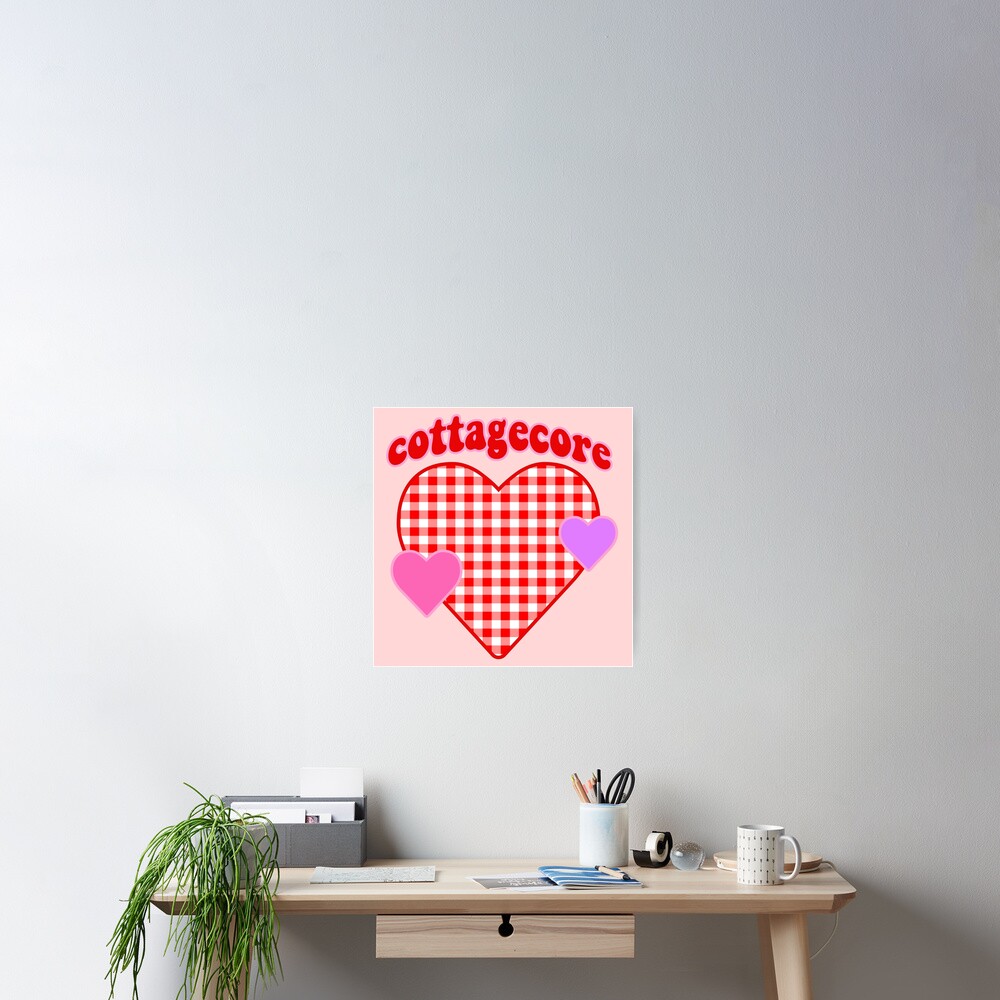 "cottagecore heart with typography" Poster by elizastreet | Redbubble