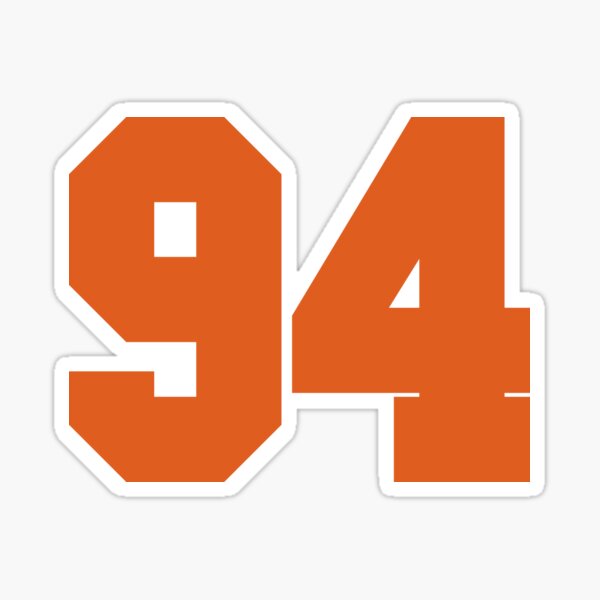 "94 Number Cleveland Sports Ninety-Four Brown Jersey" Sticker for Sale ...