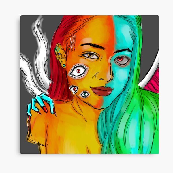 "Half monster, half human" Canvas Print by KennyLucky | Redbubble