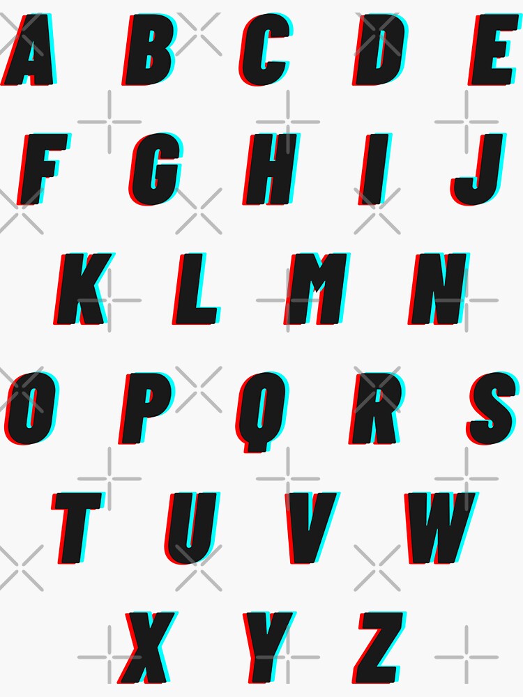 "Alphabet abcdefghijklmnopqrstuvwxyz" Sticker for Sale by ...