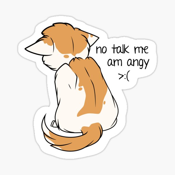 "am angy >:(" Sticker by BobbyRizzo | Redbubble