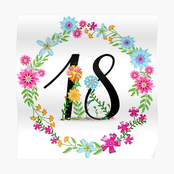 Póster for Sale con la obra «Floral número 18 dieciocho» de BleuSky ...