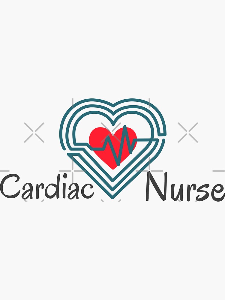 "Cardiac Nurse" Sticker by HeroNurse | Redbubble
