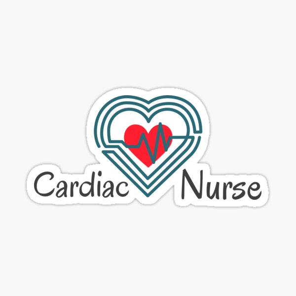 "Cardiac Nurse" Sticker by HeroNurse | Redbubble